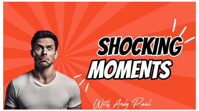Red Futuristic Shocking Moments Youtube Thumbnail Template | PosterMyWall