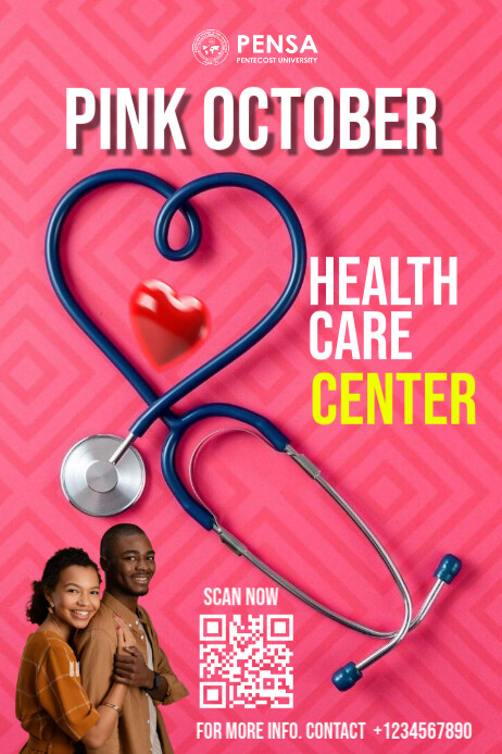 Red Geometric Health Poster Template | PosterMyWall