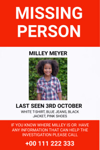 Missing Person Template | PosterMyWall