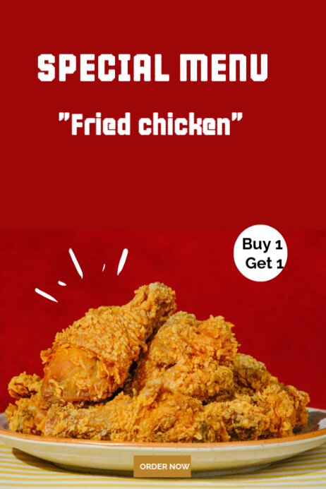 Red Geometric Special Menu Poster Template | PosterMyWall