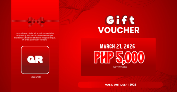 Red Gift Voucher Template | PosterMyWall