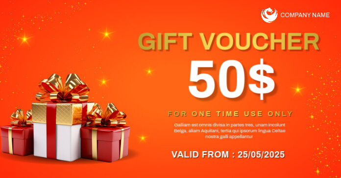 Copy of Red Gift Voucher Facebook Shared Image | PosterMyWall