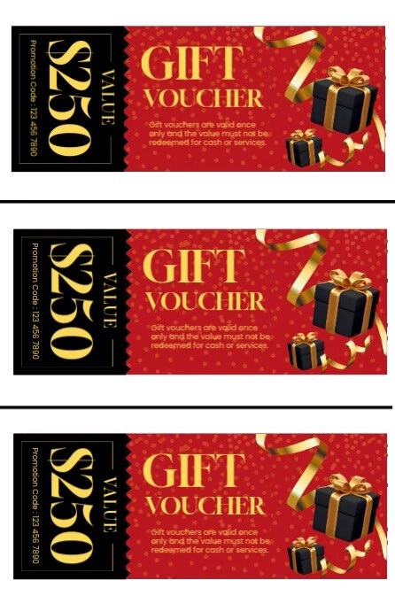 Copy of Red Gift Voucher Template | PosterMyWall