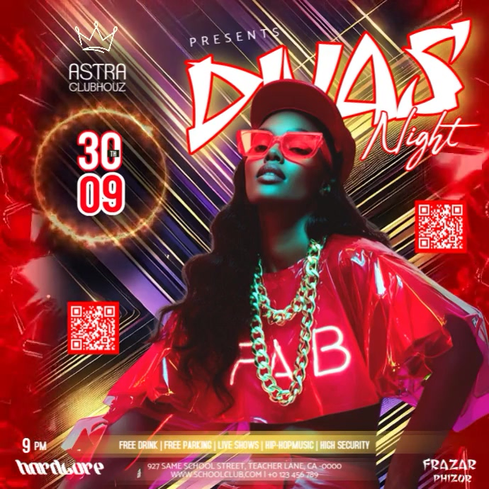 Red Girls Ladies Night Party Event Ad Design Template | PosterMyWall