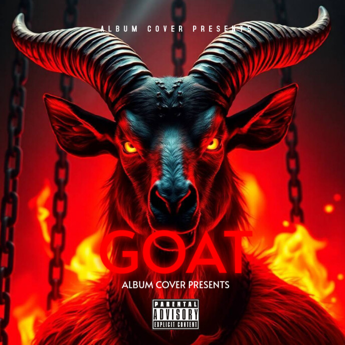 Red Goat | Horror | Album Cover Template | PosterMyWall