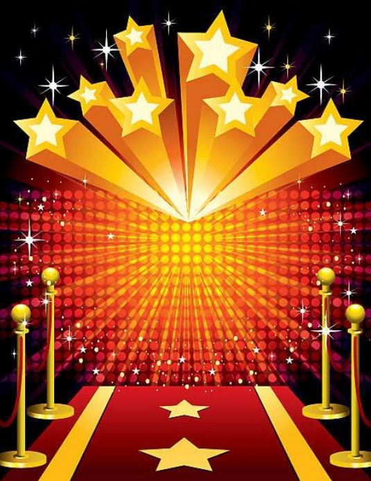 Red Golden Star Burst Red Carpet Flyer (us Letter) Template | PosterMyWall