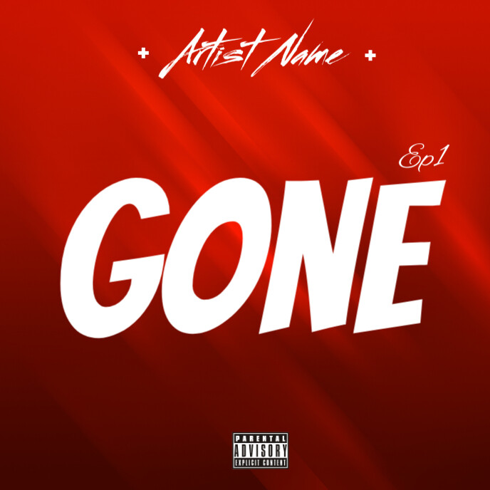 Red Gone Mixtape Cover Album Cover Template | PosterMyWall