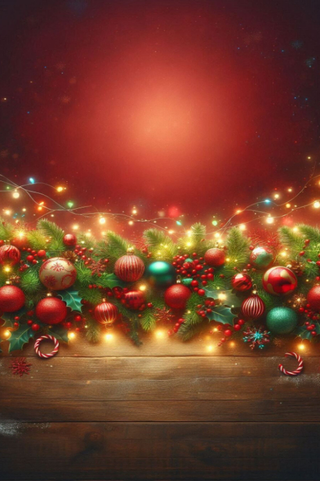Red Gradient Christmas Card Poster Template | PosterMyWall