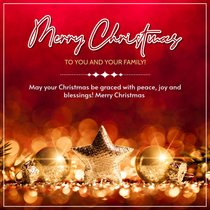 Red Gradient Christmas Cards Instagram Post Template | PosterMyWall