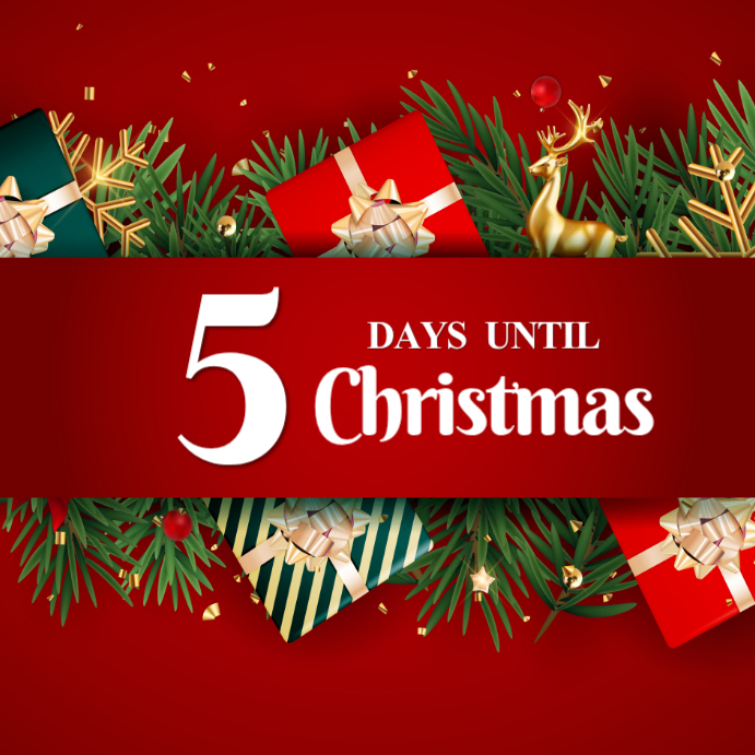 Red Gradient Christmas Countdown Instagram Post Template | PosterMyWall