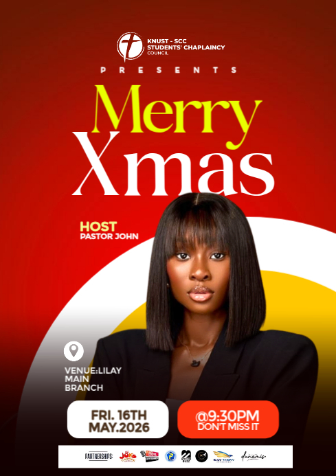 Red Gradient Christmas Sunday Service A4 Template | PosterMyWall