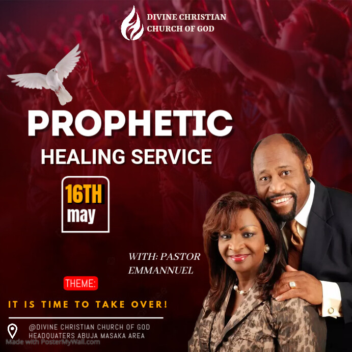 Red Gradient Church Event Flyer Template Inst | PosterMyWall