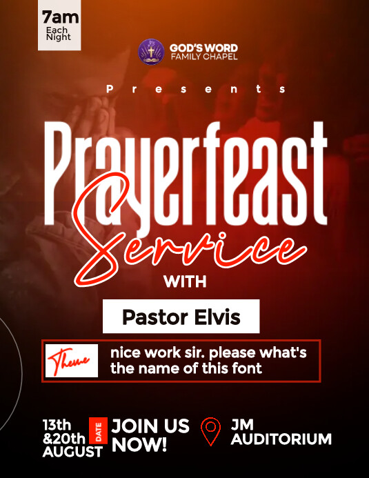 Copy of Red Gradient Church Flyer (us Letter) | PosterMyWall