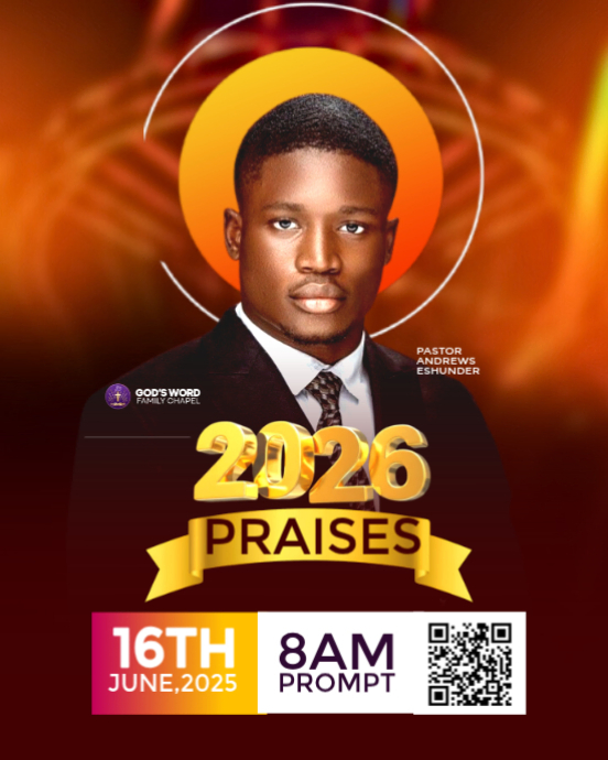 Red Gradient Church Worship And Praise Flyer Instagram Portrait ...