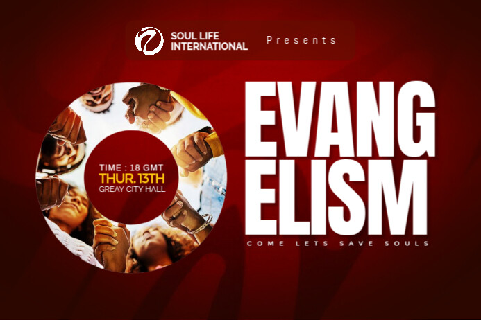 Copy of Red Gradient Evangelism Church Flyer Poster | PosterMyWall