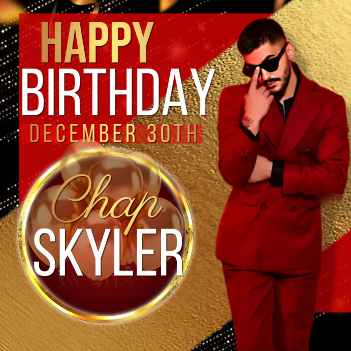 Red Gradient Happy Birthday Design Template Instagram Post | PosterMyWall