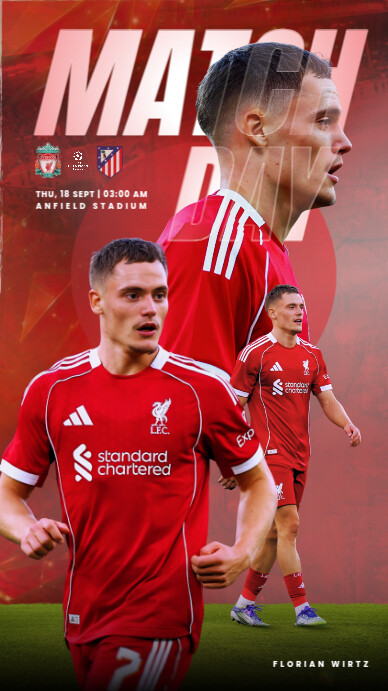 Cópia de Red Gradient Match Day Instagram Story | PosterMyWall