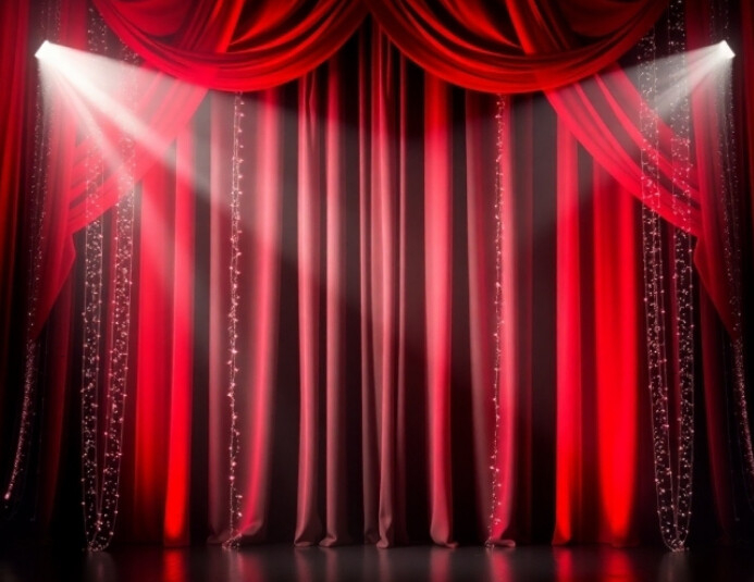 Copy of Red Gradient Red Stage Curtain Flyer (us Letter) | PosterMyWall