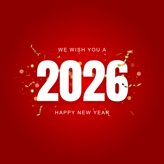 Plantilla de Red Gradient Red Traditional 2026 Happy New Year Instagram ...