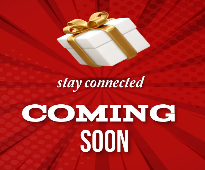 Red Gradient Stay Connected Coming Soon Celeb Templat | PosterMyWall