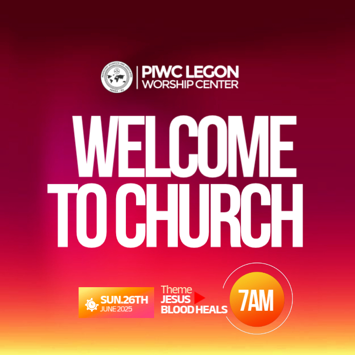 Red Gradient Welcome To Church Instagram Post Template | PosterMyWall