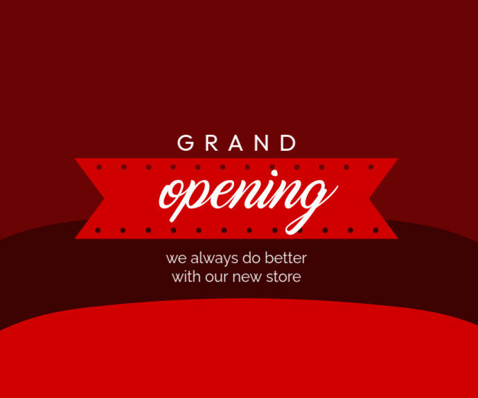 Red Grand Opening Template | PosterMyWall