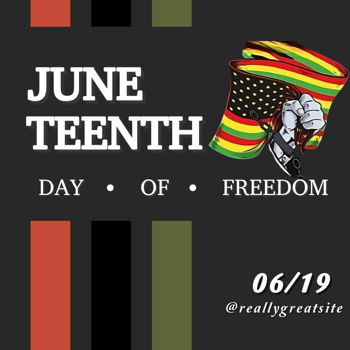 Plantilla de Red Green Minimalist Modern Juneteenth Instag | PosterMyWall