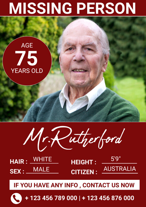 Copy of Red Grunge Missing Person A4 | PosterMyWall