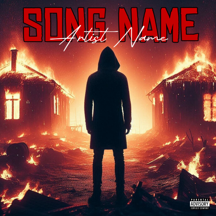 Red Grunge Mixtape Cover Album Cover Template | PosterMyWall