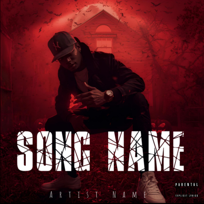 Red Grunge Rap Hip Hop Album Cover Template | PosterMyWall