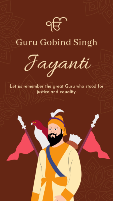 Plantilla de Red Guru Gobind Singh Jayanti Instagram Story 2026 ...