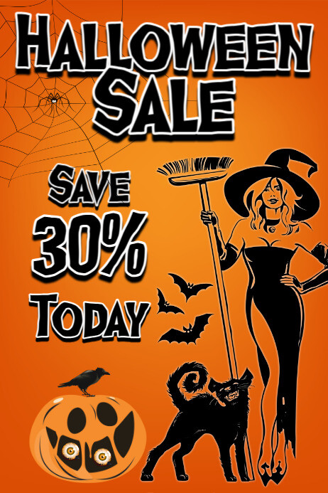 Copy of Red Halloween Sale Poster Ad Poster | PosterMyWall