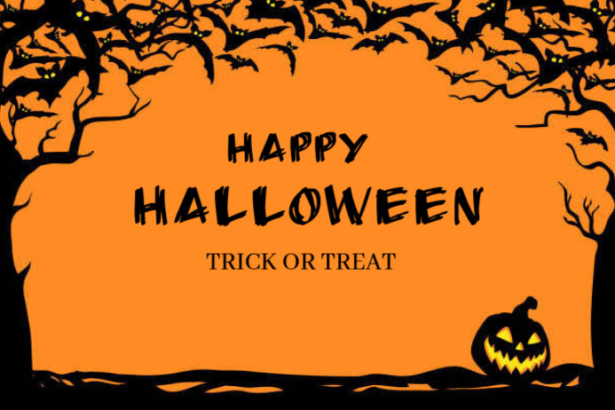 Red Happy Halloween Poster Template | PosterMyWall