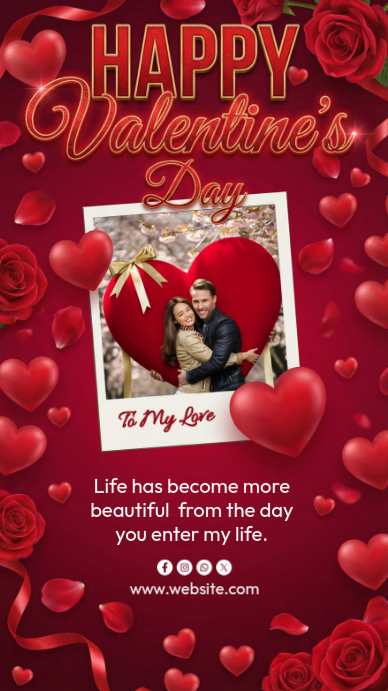 Copy of Red Happy Valentine's Day Instagram Story | PosterMyWall