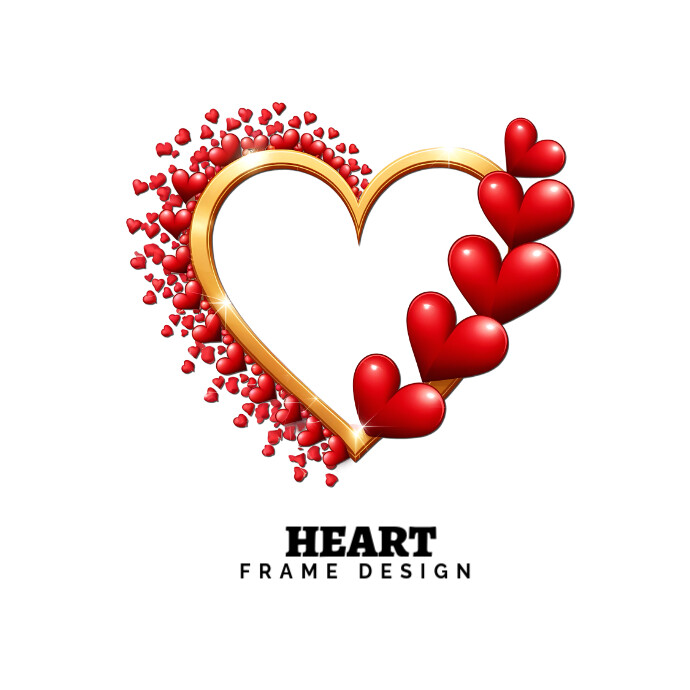 Red heart frame design Template | PosterMyWall