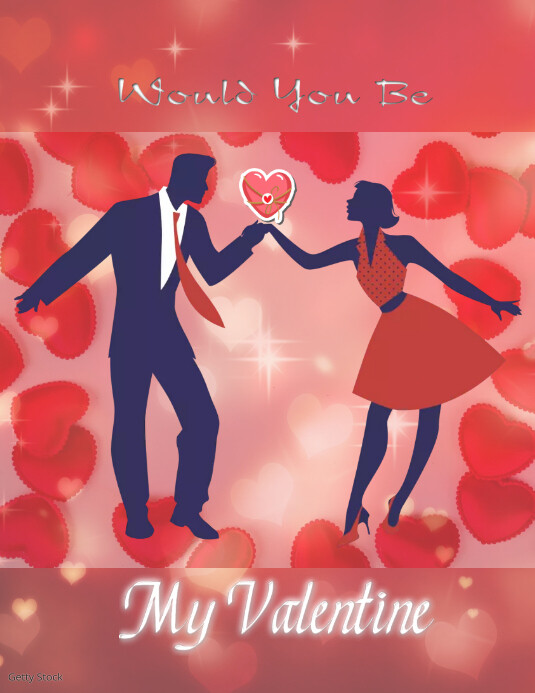 Red Heart Valentine's Day Card Template | PosterMyWall