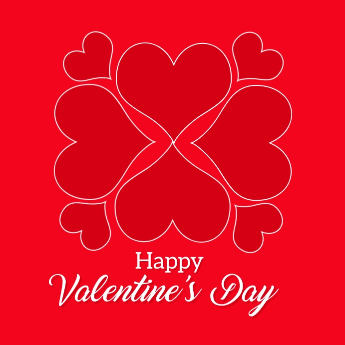 Red heart valentine design Template | PosterMyWall