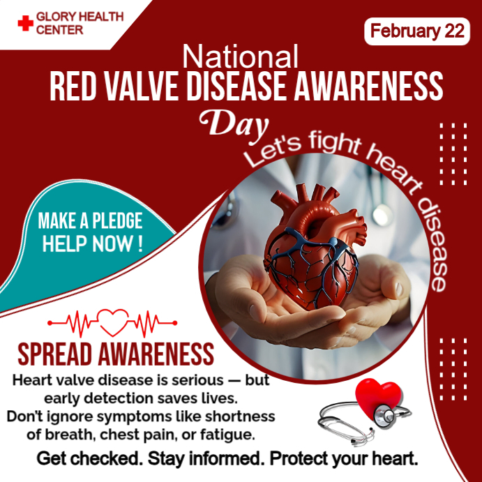 Plantilla de Red Heart Valve Disease Awareness Instagram Post ...