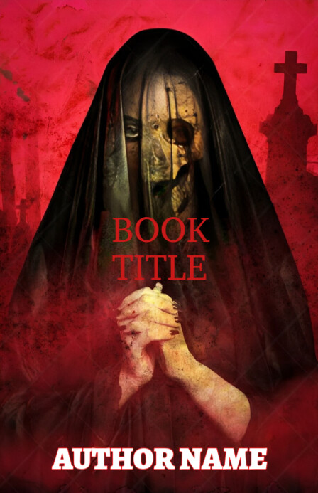 Red Horror Thriller Book Cover Half Page Wide Template | PosterMyWall