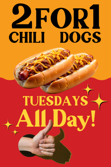 Plantilla de Red Hot Dog Special Poster | PosterMyWall