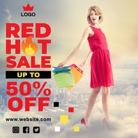 Red Hot Sale Template | PosterMyWall
