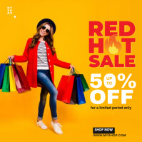 Red Hot Sale Ad Template | PosterMyWall