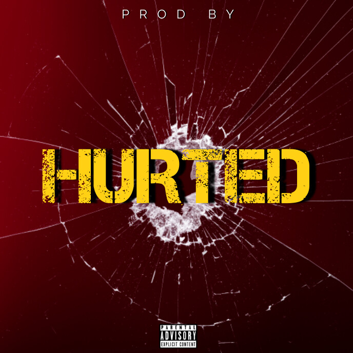 Red Hurted Album Cover Template | PosterMyWall