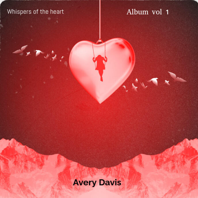 Red Illustrative Album Cover Album Cover Template | PosterMyWall
