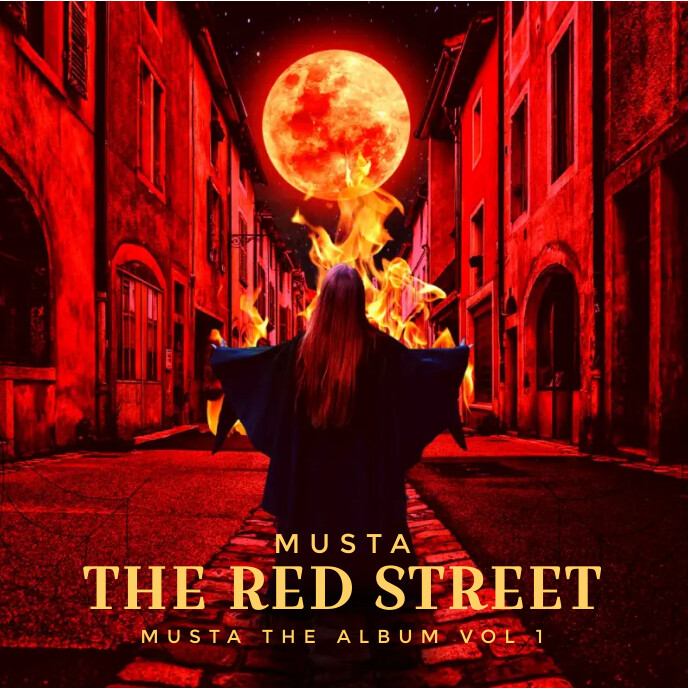 Red Illustrative Album Cover Templat | PosterMyWall