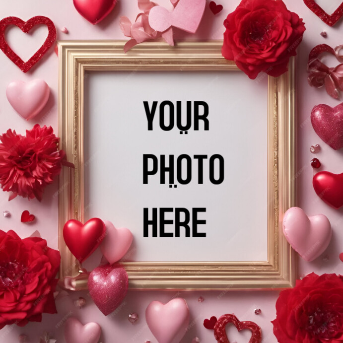 Red Illustrative Frame Instagram Post Template | PosterMyWall