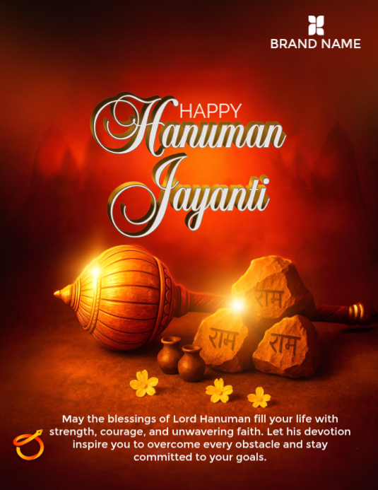 Copy of Red Illustrative Hanuman Jayanti Flyer | PosterMyWall