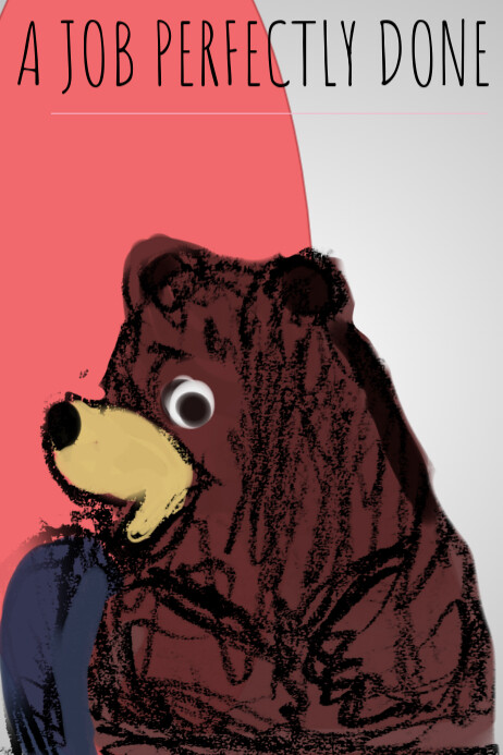 Red Illustrative Job Perfectly Done Poster Template | PosterMyWall