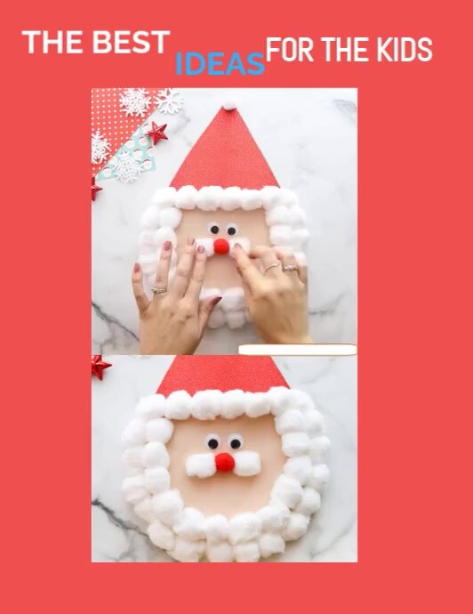 Copy of Red Illustrative Kids Christmas Craft Activities Sheet Video ...