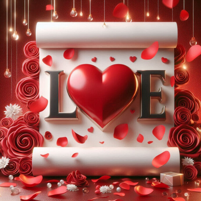 Copy of Red Illustrative Love Instagram Post | PosterMyWall